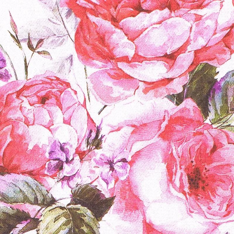 SCANquilt utěrka FLORA růže bílorůžová 50 x 70 cm