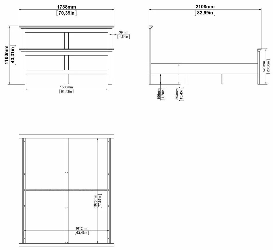Tvilum Postel Provence 715 160x200 bílá