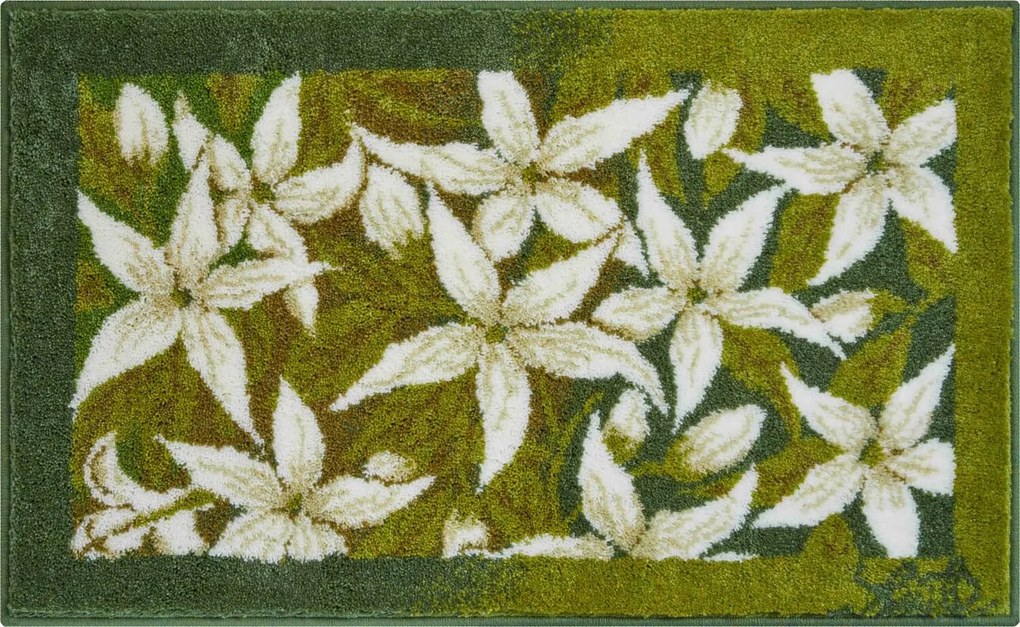 GRUND JASMINE - Koupelnová předložka zelená Rozměr: 60x100 cm