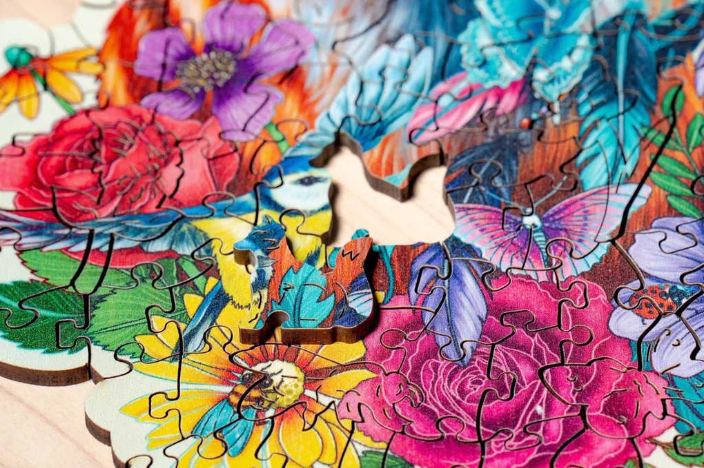 RAVENSBURGER DŘEVO Puzzle 150 dílků Barevná liška 27x20cm skládačka 2417512