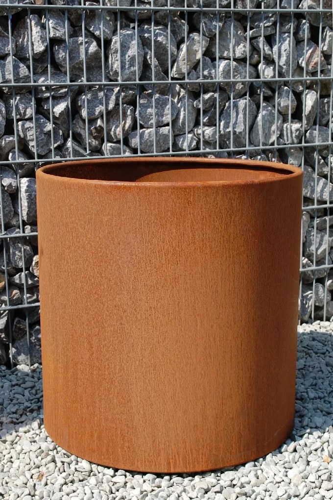 Květináč NEW RONDO, corten, Ø 60 cm, hnědý