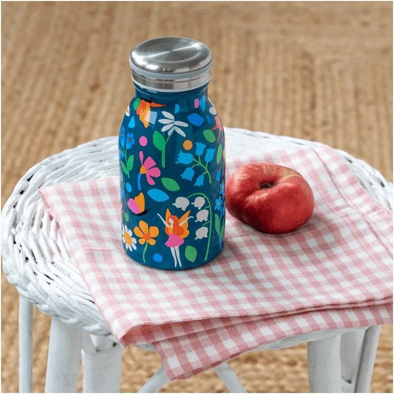 Modrá nerezová dětská lahev 250 ml Fairies in the Garden – Rex London