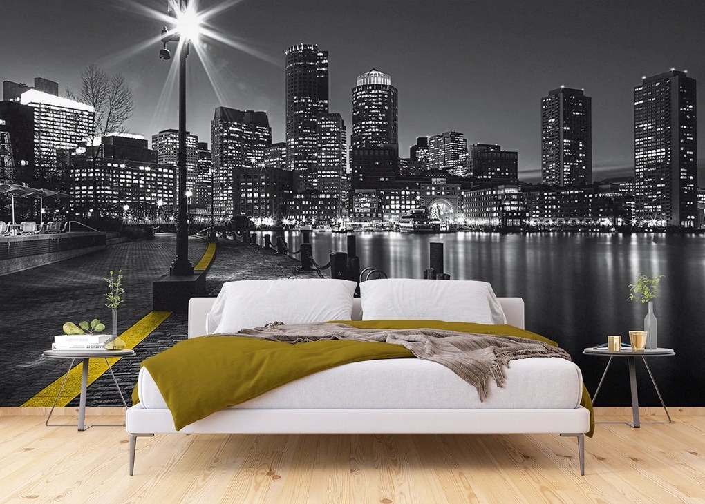 Fototapeta na zed' Noční Nábřeží Bostonu | 360 x 254 cm | DFTS1317