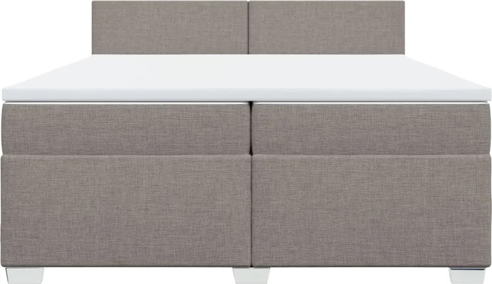 Box spring postel s matrací taupe 200x200 cm textil 3288292