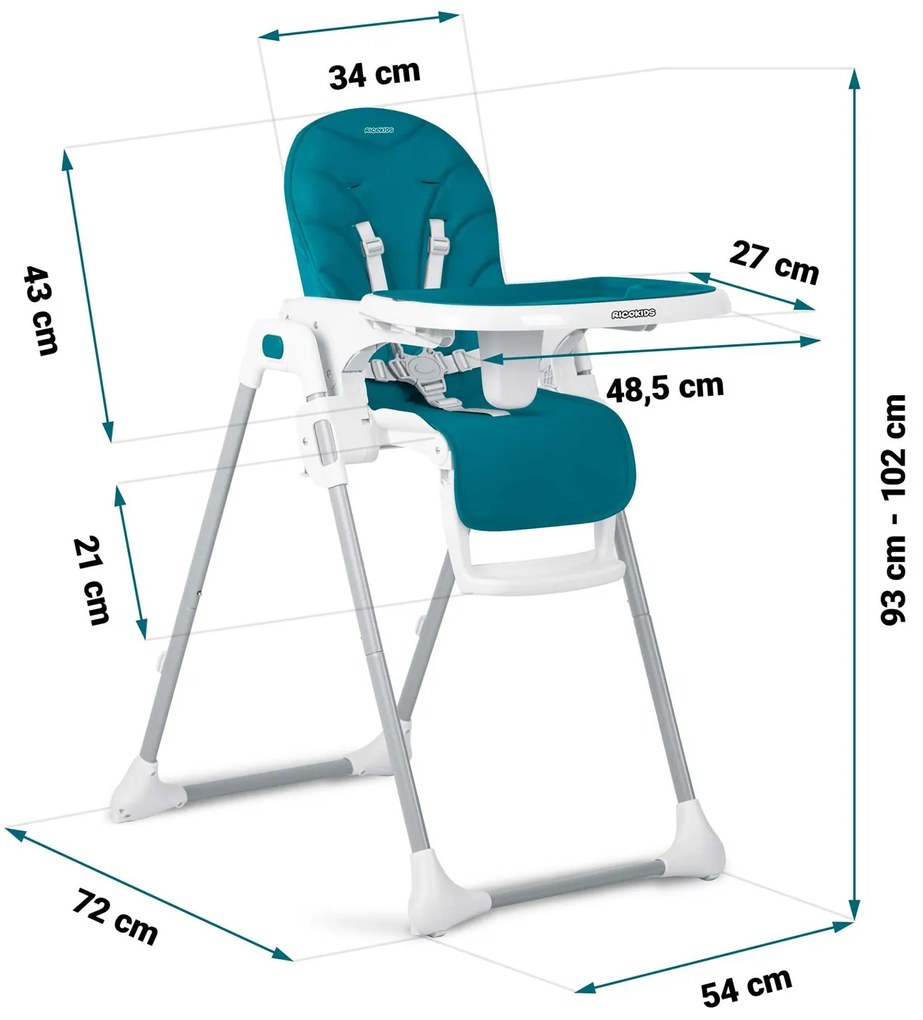 Kojicí židle Ricokids Tulo modrá