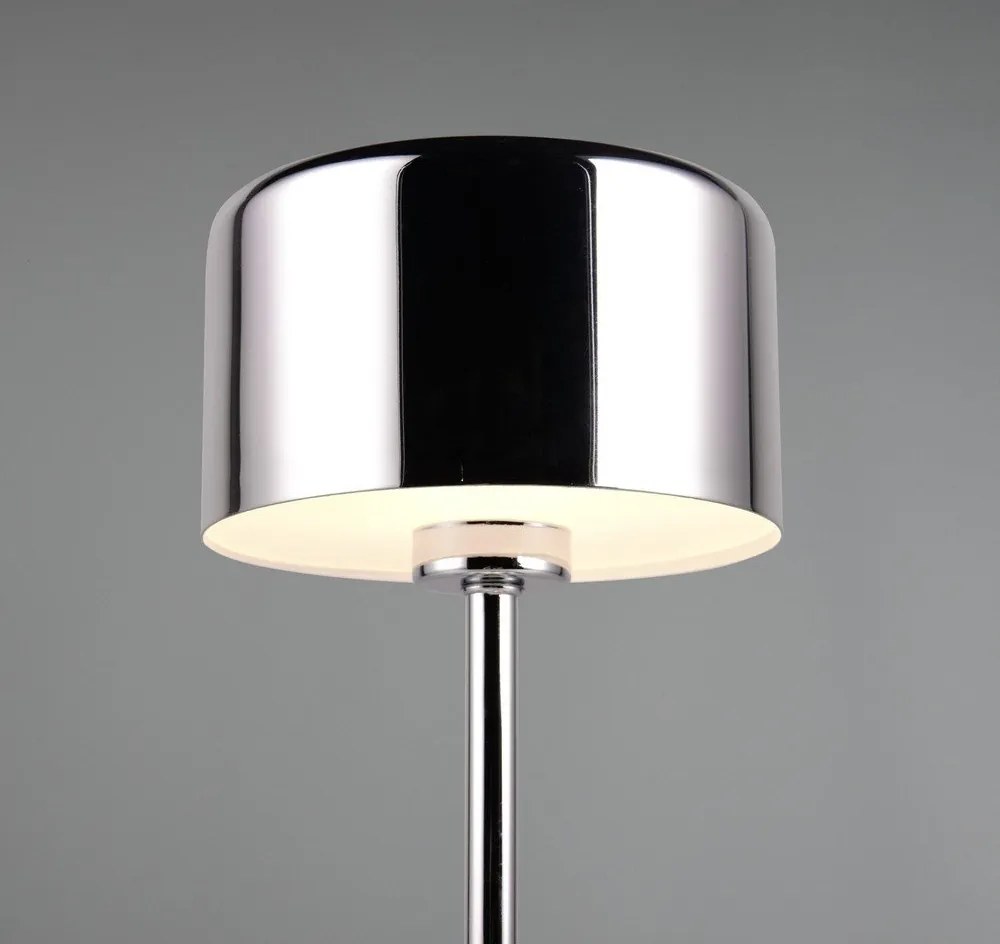 LED stmívatelná stolní lampa v leskle stříbrné barvě (výška 30 cm) Jeff – Reality