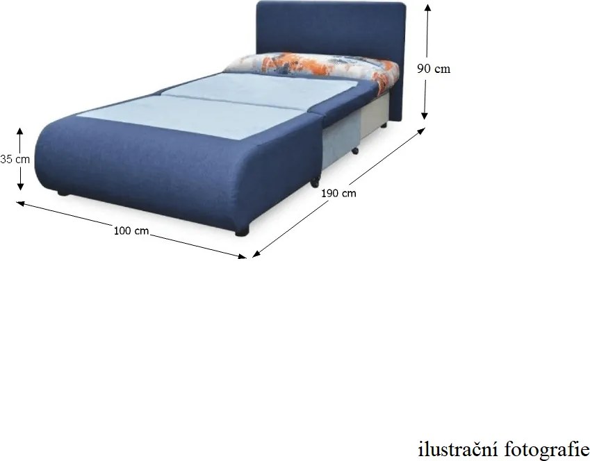 Tempo Kondela Rozkládací křeslo KENY NEW, s úložným prostorem, šedá/vzor káro