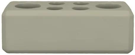 LOFT držák elektrických kartáčků béžově šedý, beton (5874155851)