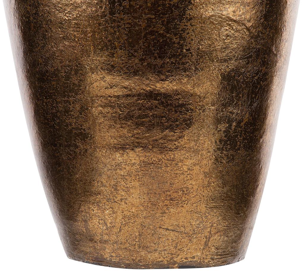 Pálená hlína Dekorativní váza 48 Zlatá LORCA Beliani