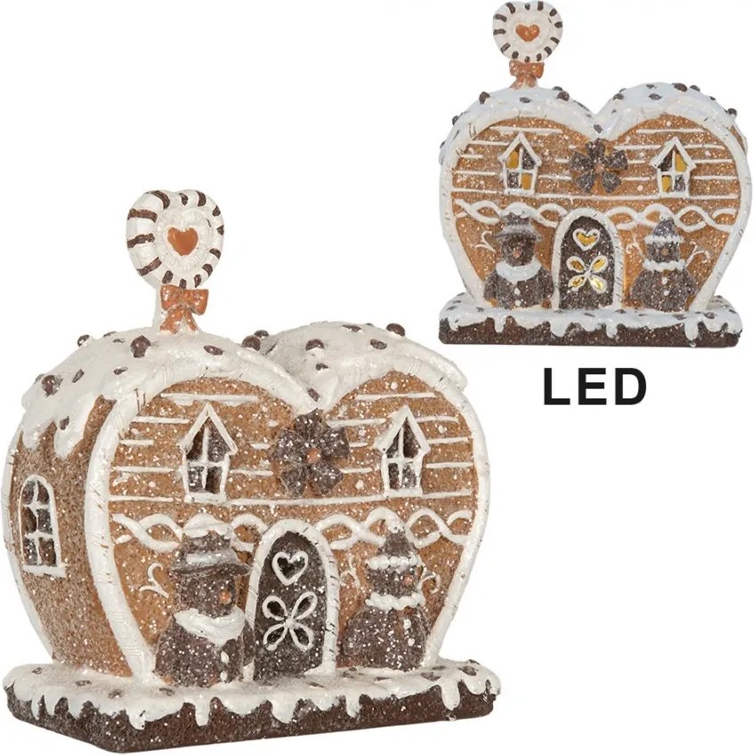 Perníková LED chaloupka Gingerbread Cotti - 18*10*19 cm