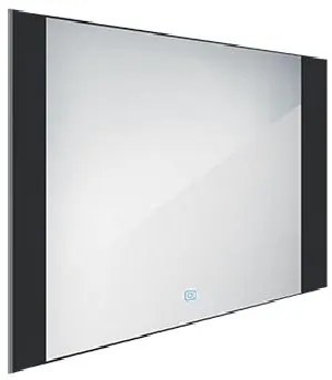 Nimco Zrcadla - Zrcadlo s LED osvětlením, 800x600 mm, dotykový senzor, hliník/černá ZPC 41003V-90