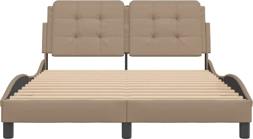 Rám postele bez matrace Zadar cappuccino 120x200 cm umělá kůže 3208174