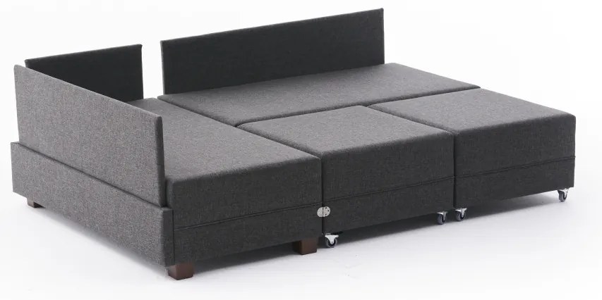 Hanah Home Rohová pohovka FLY antracit levá 280 cm 825BLC2668