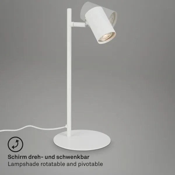 Briloner 7408-016 - Stolní lampa RETRO 1xGU10/9W/230V bílá