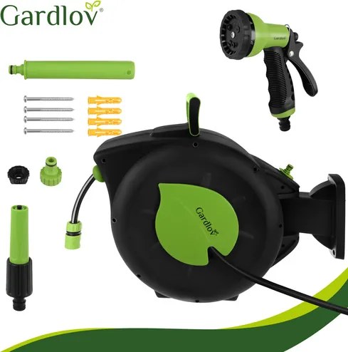 Automatický naviják zahradní hadice - Nástěnný naviják hadice s 30 m hadicí