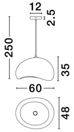 Závěsné svítidlo NOVA LUCE AERE 1x12W E27 bez žárovky bílé 9002662