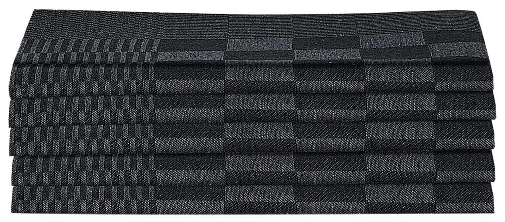 Kuchyňské utěrky 50 ks černé a šedé bavlna,  136287