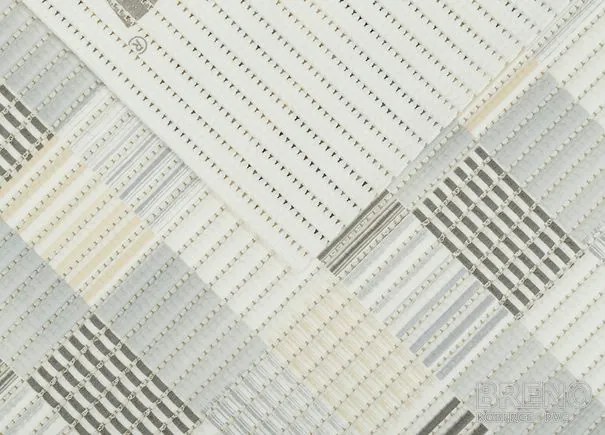 Breno Koupelnová pěnová předložka SOFTY-TEX 79839 geometrický vzor, šíře 65 cm, Vícebarevné