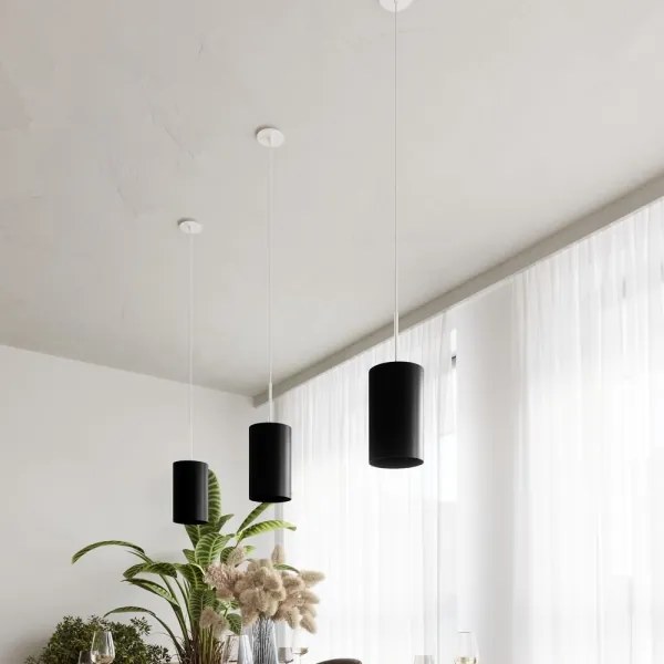 Sollux SL.0742 - Lustr na lanku OTTO 1xE27/60W/230V pr. 15 cm černá