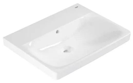 Grohe Euro Ceramic - Umyvadlo 60x47 cm, s přepadem, bez otvoru pro baterii, alpská bílá 102417SH00