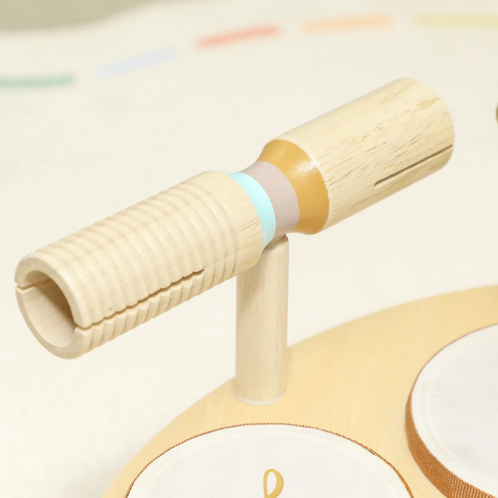 AIYAPLAY dětské bicí 4-v-1 Montessori sada hudebních nástrojů s bubny, xylofonem a perkusními nástroji pro děti od 2 let