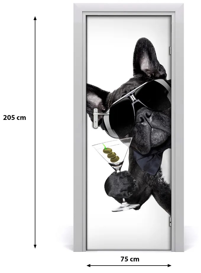 Samolepící fototapeta na dveře Piezo z martini 75x205 cm