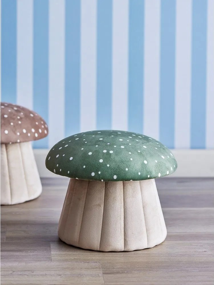 Zelený/béžový dětský puf Lue – Bloomingville Mini
