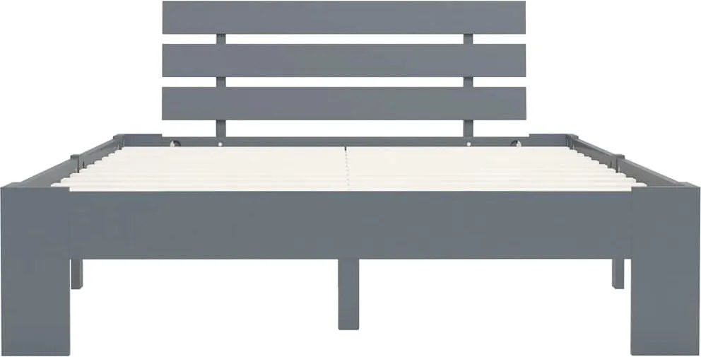 Rám postele šedý masivní borovice 120 x 200 cm 283168