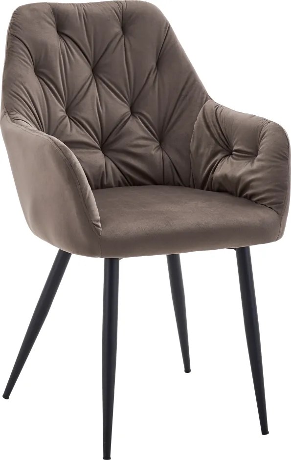 Designové křeslo, hnědá Velvet látka, VERIO NEW