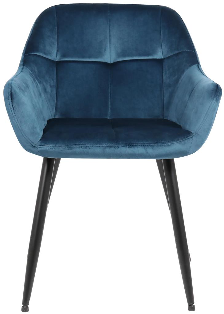 Jídelní židle Poller - samet | modrá