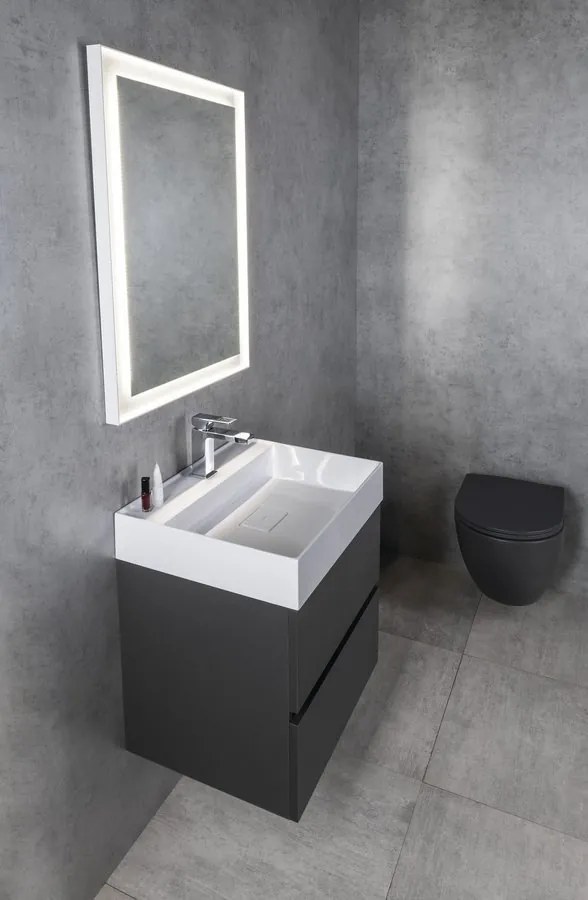 Sapho Flut FT060 zrcadlo s LED osvětlením 60x80 cm bílá