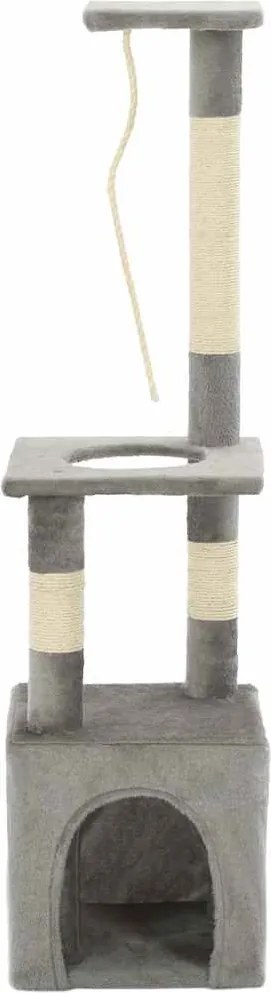 Škrabadlo pro kočky se sisalovými sloupky 109 cm šedé 170602
