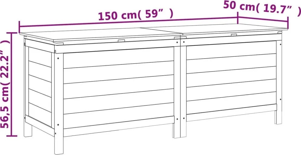 vidaXL Zahradní úložný box 150x50x56,5 cm masivní jedle [364759] Barva: světle hnědá