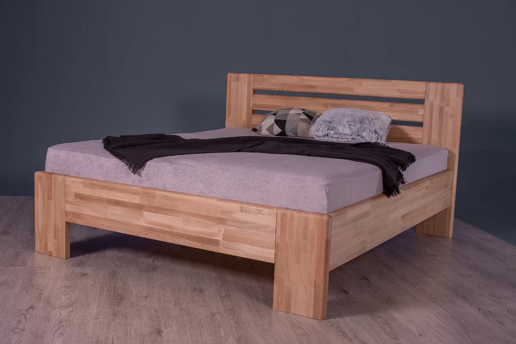 Masivní postel LONDON - Solwo Design Dřevo a odstín oleje: BUK Cink - Olej odstín BO103, Rozměr spací plochy: 160x200