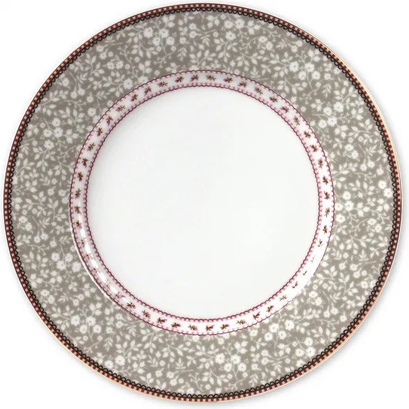 Pip Studio Floral Talíř mělký khaki 26,5cm