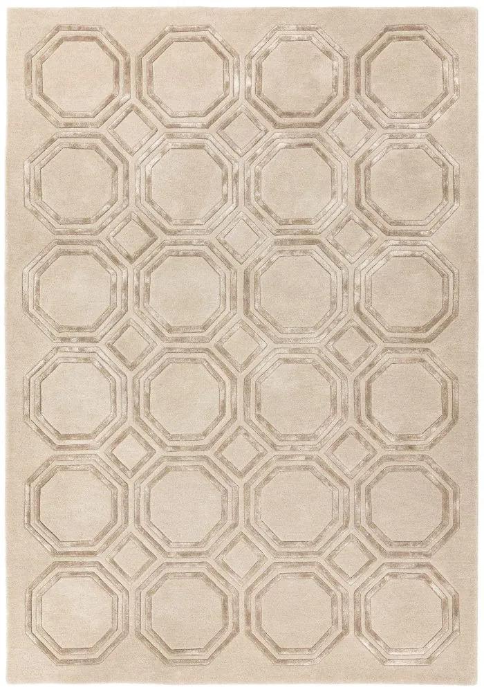 Kusový koberec Asiatic Nexus Octagon Beige - béžový