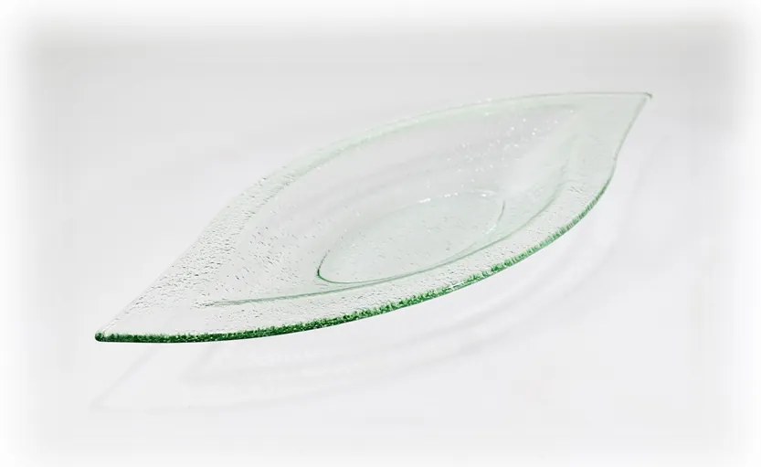 BDK-GLASS Skleněná mísa LIST 47x19cm - čirá