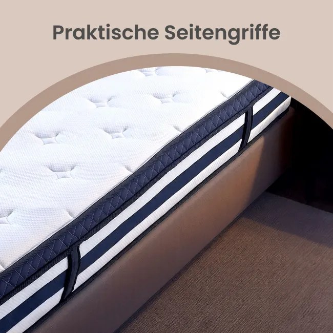 7-zónová matrace s gelovou paměťovou pěnou RMZB35238Q101 výška 25 cm