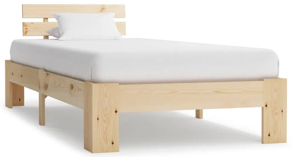 Rám postele masivní borové dřevo 100 x 200 cm 283161