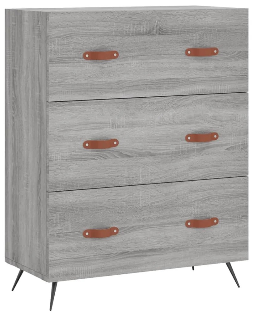 Skříň highboard šedá sonoma 69,5 x 34 x 180 cm kompozitní dřevo - Default Title