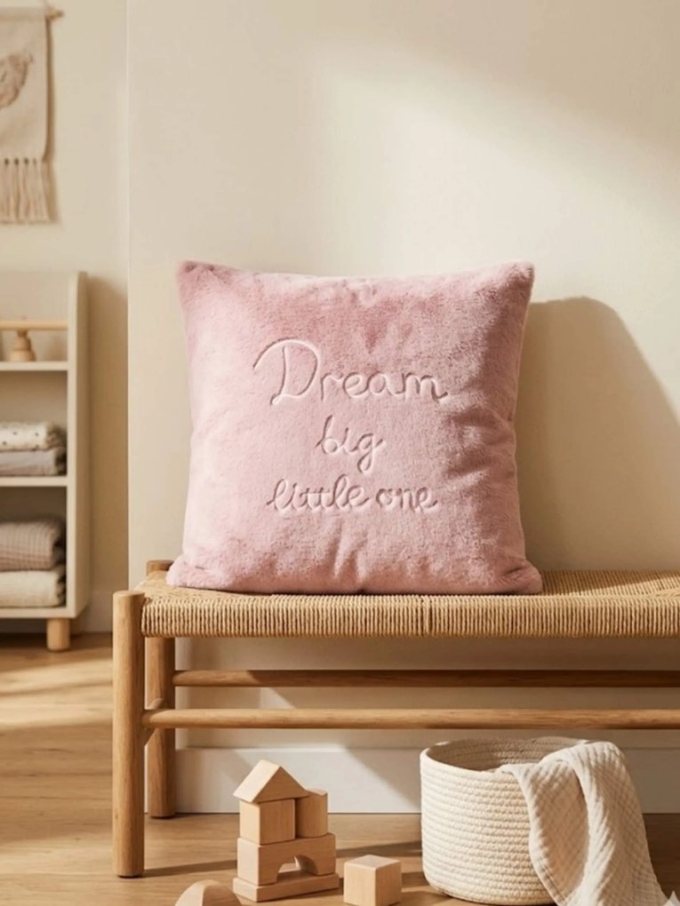 Sinsay - Povlak na polštář s nápisem „Dream big little one“ - hnědá