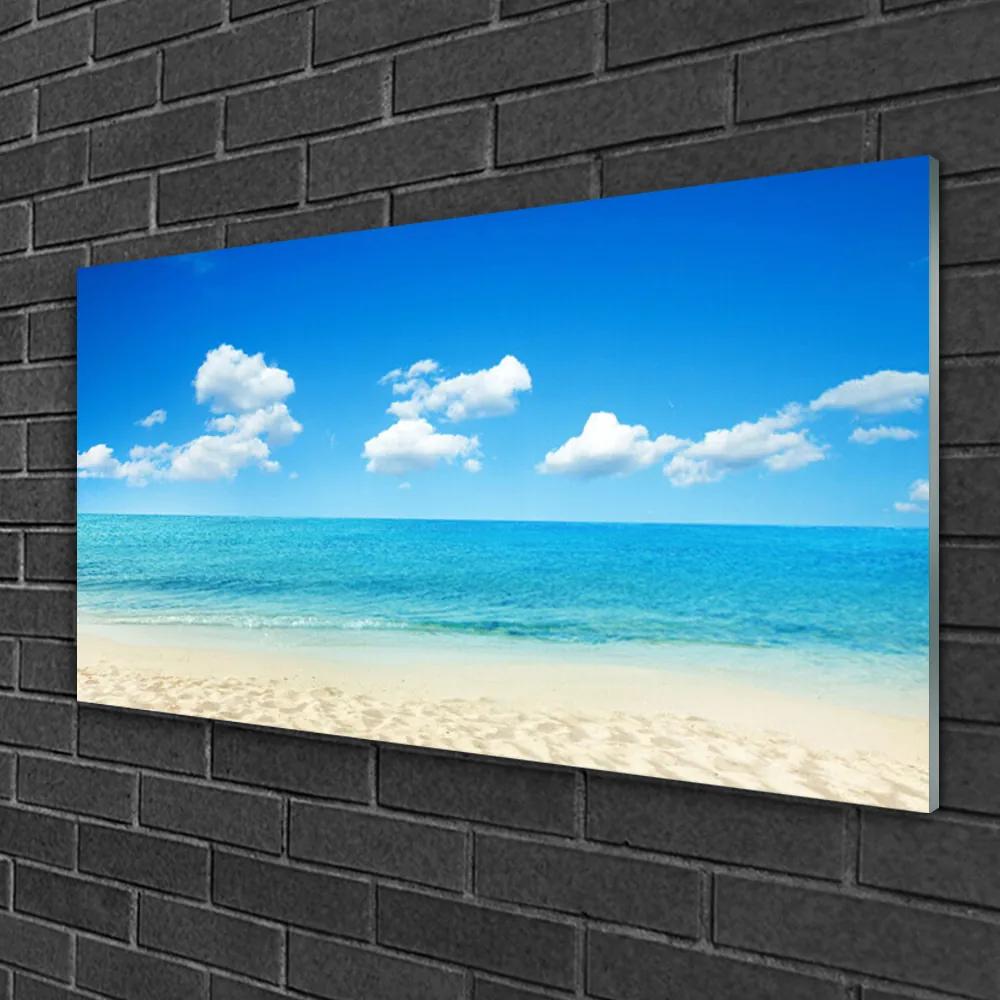 Obraz na skle Moře Modré Nebe 100x50 cm