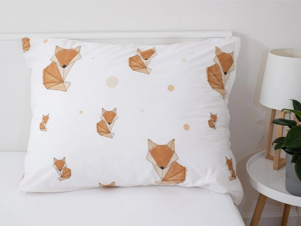 MK Lůžkoviny Bavlněný povlak na polštář Renforcé 70 x 90 cm - Lišky