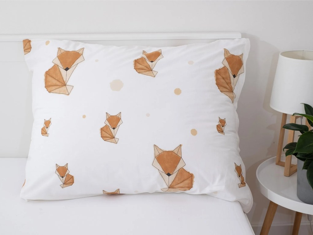 MK Lůžkoviny Bavlněný povlak na polštář Renforcé 70 x 90 cm - Lišky