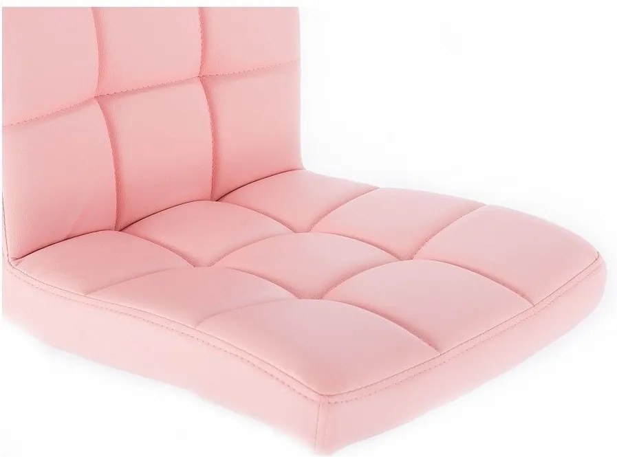 LuxuryForm DESIGN Barová židle TOLEDO na černé kulaté podstavě - růžová