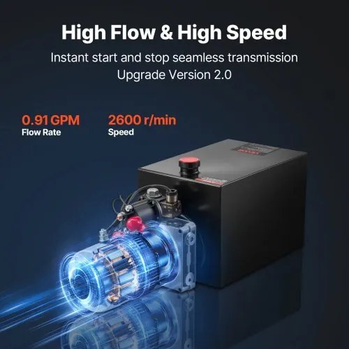Hydraulický agregát 10 l, Maximální přetlak 22 MPa a průtok 3,4 l/min VEVOR