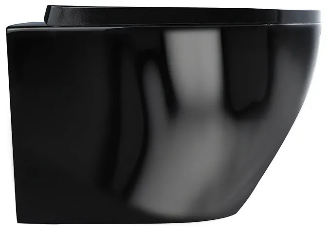 BPS-koupelny Závěsná WC mísa se SoftClose sedátkem HYD-4770, černá
