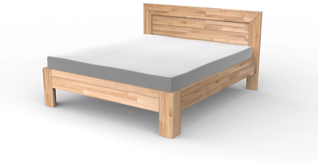 Masivní postel SALSA - Solwo Design Dřevo a odstín oleje: DUB Cink - Olej odstín DO202, Rozměr spací plochy: 160x200