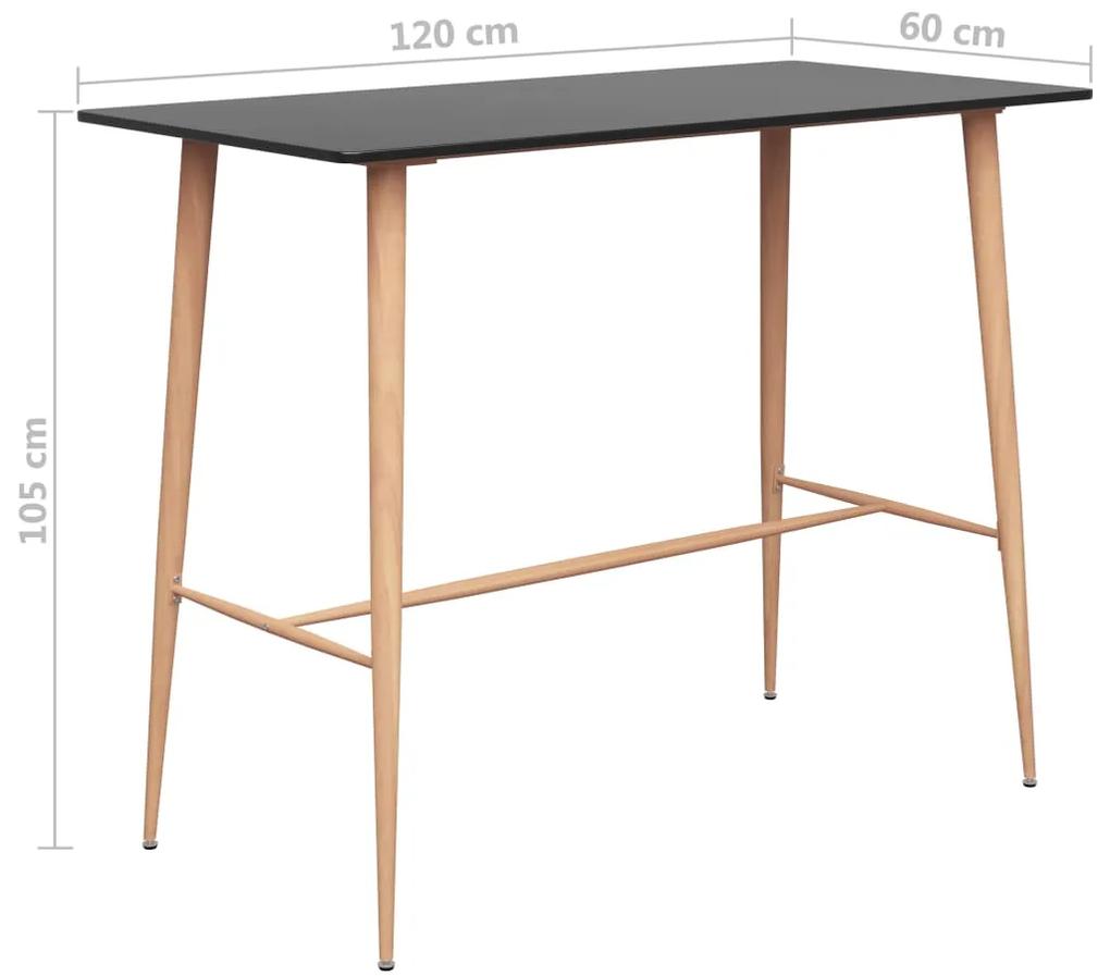 Barový stůl černý 120 x 60 x 105 cm - Default Title