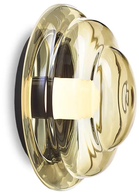 Bomma Luxusní nástěnná lampa Blimp, ø 45 cm Barva skla: černá montura, amber